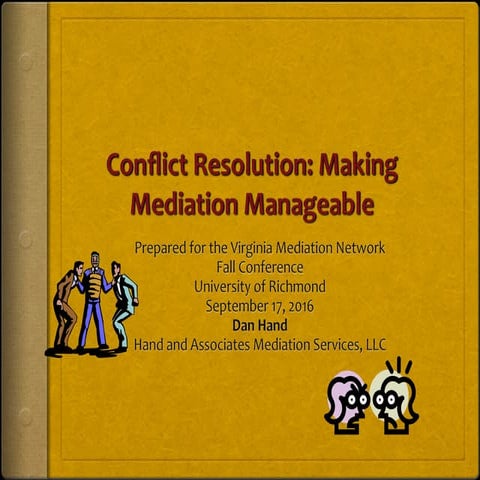 Conflict Resolution- Making Mediation Manageable-revised | PPT