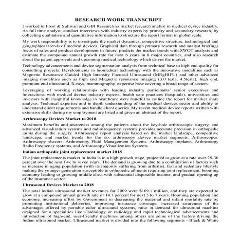 Research Transcript | PDF