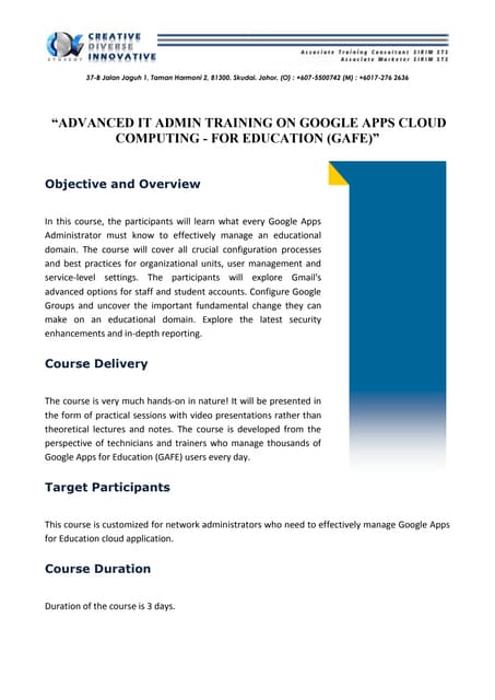 Coursera Google Workspace Administration | PDF