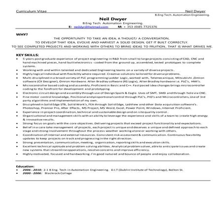 Neil Dwyer CV 201216 | DOCX