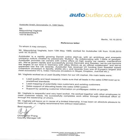 signed reference letter Mayur | PDF