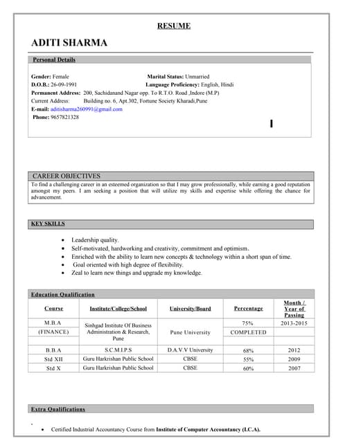 Anjali Resume | DOCX