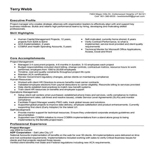 Terry Webb Resume_Final | PDF
