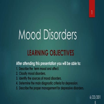Mood Disorders | PPTX