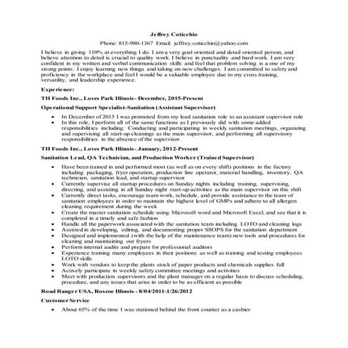 Jeff Rueth Resume | DOC