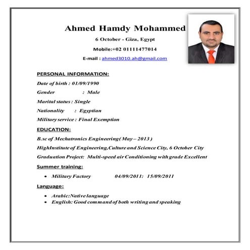 cv ahmed | PDF
