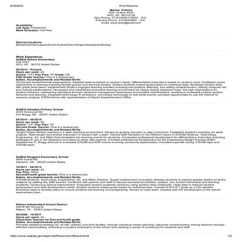 Marlon Back Resume 2016 | PDF