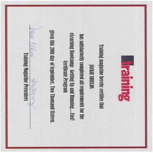 eLearning Bootcamp Certificate | PDF