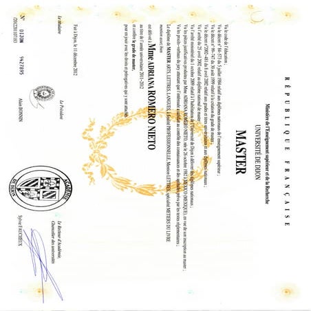 Diploma Master-recto | PDF