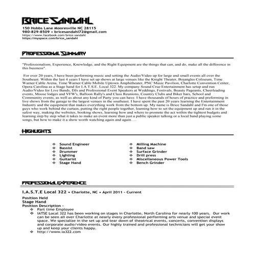 Resume 2015 | PDF