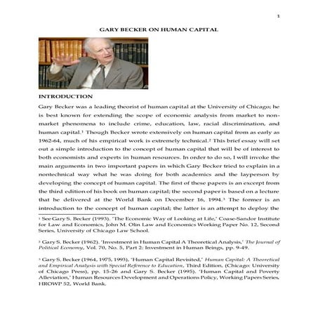 Gary Becker on Human Capital | DOCX