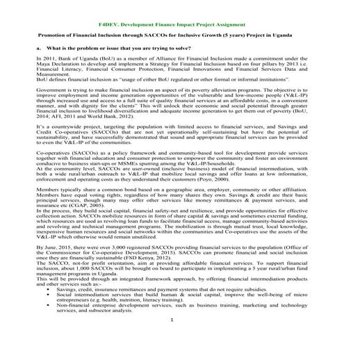 F4 dev. dev.fin impact project assignment | PDF