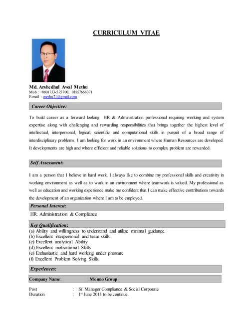 Firoz Alom CV(Officer) | PDF