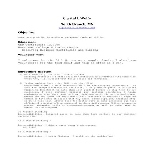 Crystal L Wolfe | DOCX