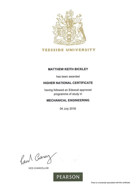 RWC Certificate M.Bickely | PDF