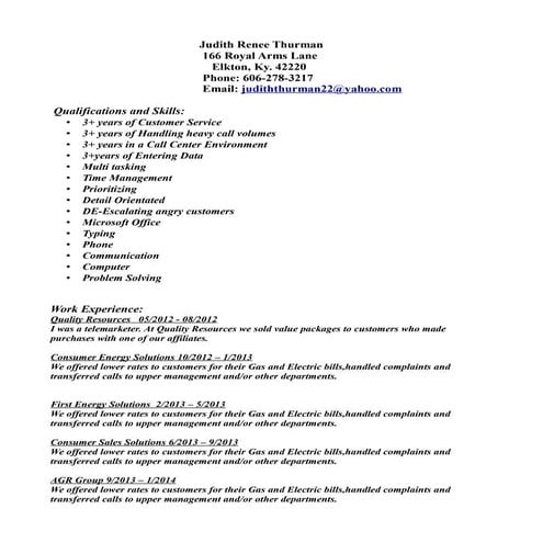 Judy's Resume | PDF