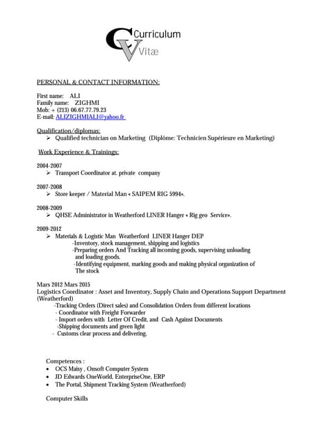 Abbreviated CV May 2016 | PDF