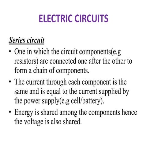 Electric circuits | PPT