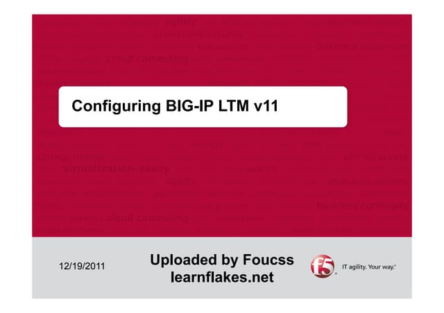 F5 LTM Course by NIASTA Learning! | PDF | Computer Networking | Computing