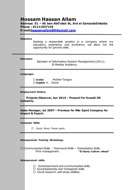 Saif's Abu Nassar Resume | PDF