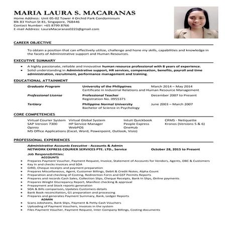 Maria Laura Macaranas Resume | PDF