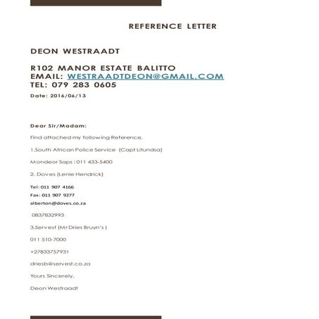 Reference letter | PDF