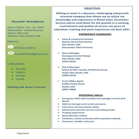 Khurshid M Resume | DOCX | Real Estate Industry | Industries