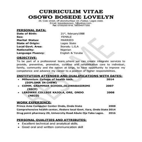 OSOWO BOSEDE CV | DOCX