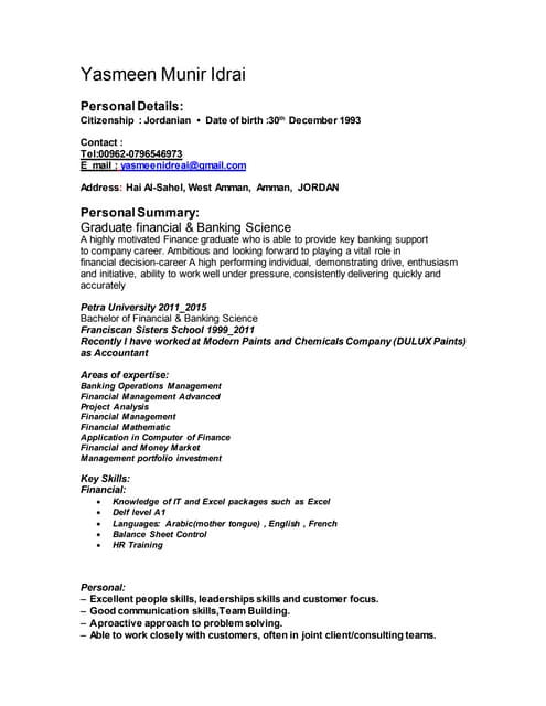 Curriculum Vitae wael | DOCX | Human Resources | Business