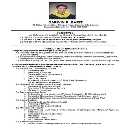 DARWIN BARIT resume updated 03232016 | DOCX