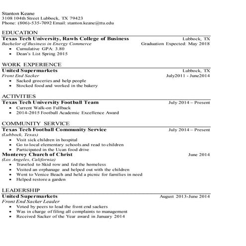 Updated Resume | RTF