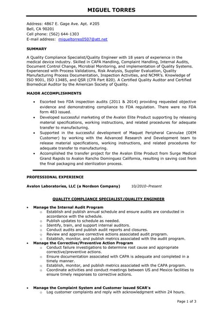 Resume David Walker 2016 | PDF