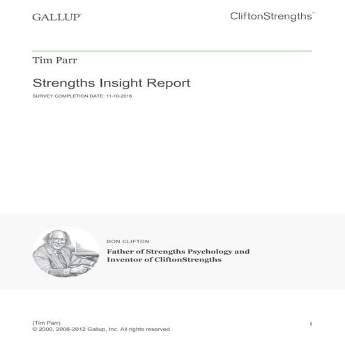 GallupReport - Strengths Insights | PDF