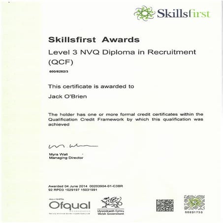 Level 3 NVQ Diploma in Recruitment | PDF
