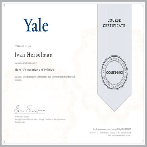 Yale certificate | PPT