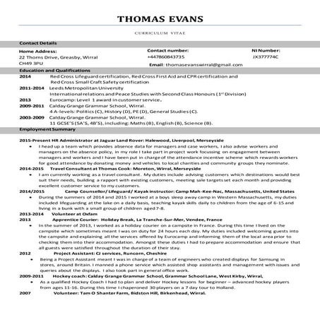 THOMAS'S CV | DOCX