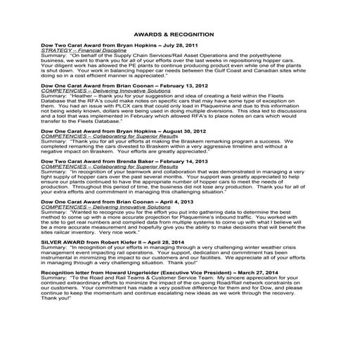 AWARDS and RECOGNITION | PDF