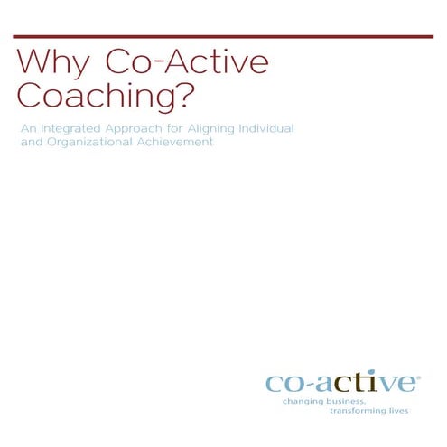 Whitepaper Why Co-Active Coaching | PDF
