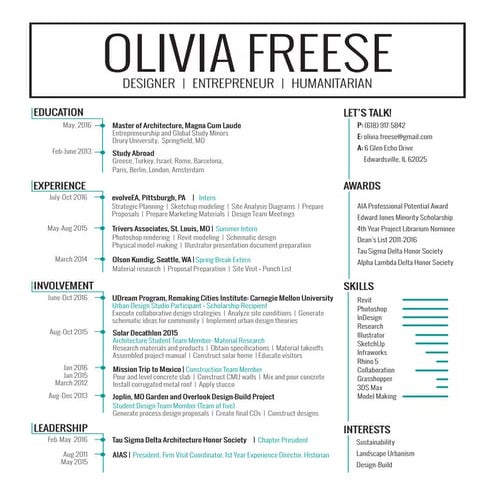 Olivia Freese RESUME 08.2016