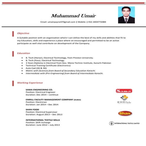Muhammad Umair resume final | PDF
