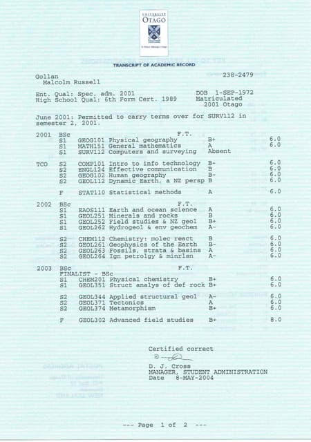 High School Transcript | PDF