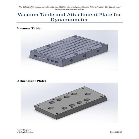 Vacuum Table and Attachment Plate for Dynamometer | PDF