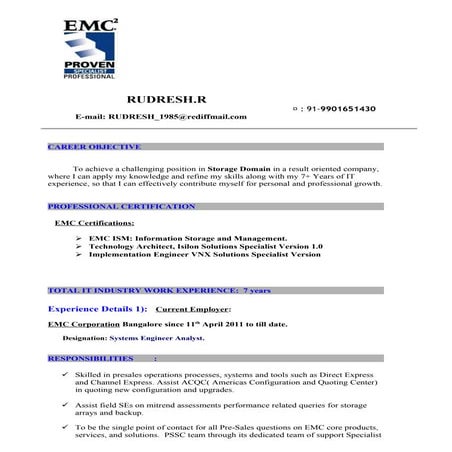 Rudresh Resume | PDF