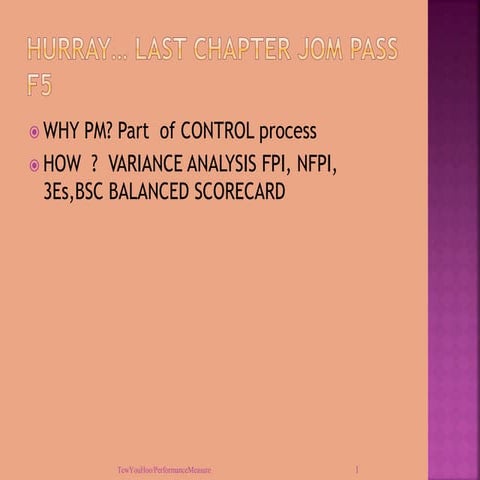 F5 performance measurementj2015chp17 | PPT