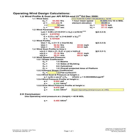 F6 windcal-operating api | PDF