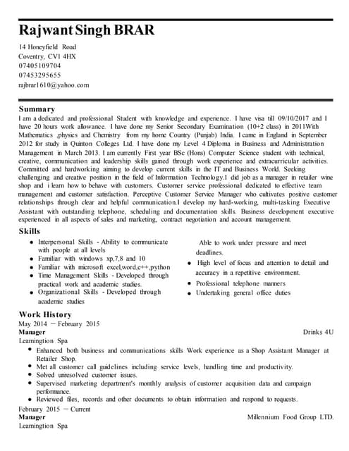 Henry Medforth Cv Part 3 Pdf 