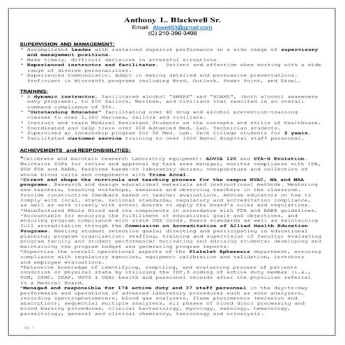Anthony Blackwell resume - August 2016 | DOCX