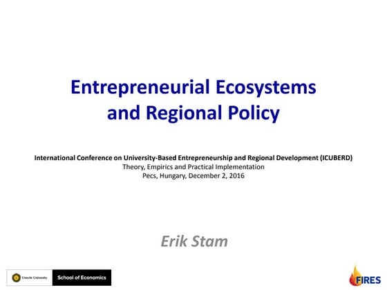 Erik Stam presentations