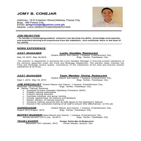 Jomy resume updated | DOCX