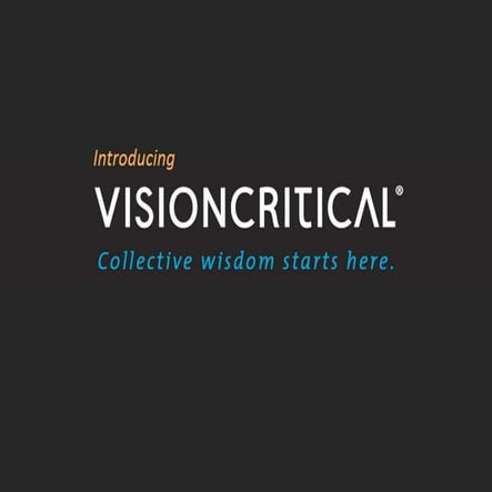 Vision Critical Introduction | PPT